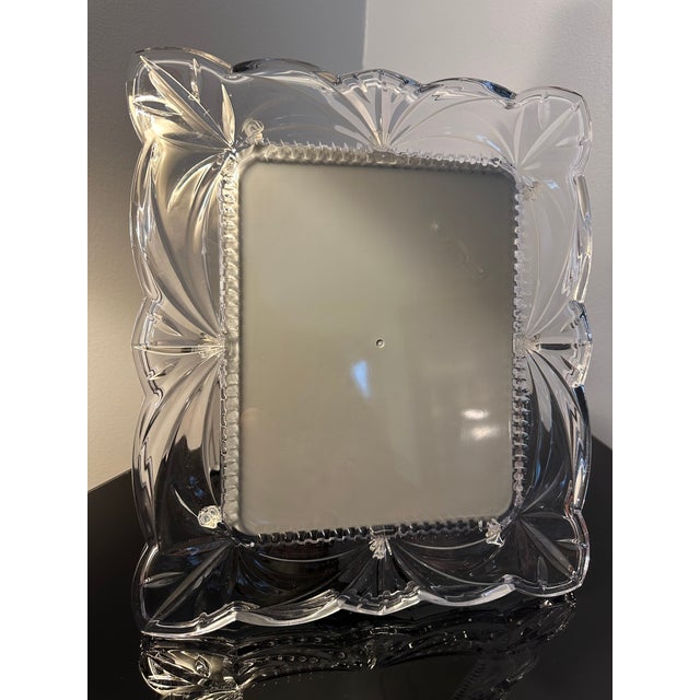 Vintage Crystal Glass Tabletop Picture Frame | Chairish
