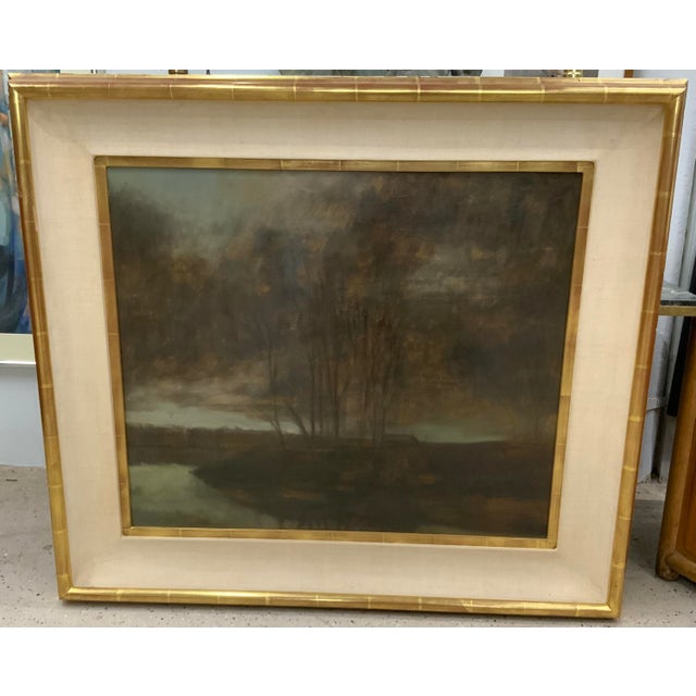 “Misty Landscape” Oil on Board by Thomas Locker | Chairish