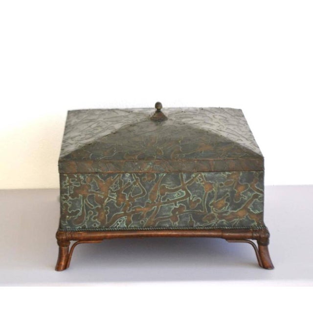 Postmodern Etched Brass Box | Chairish