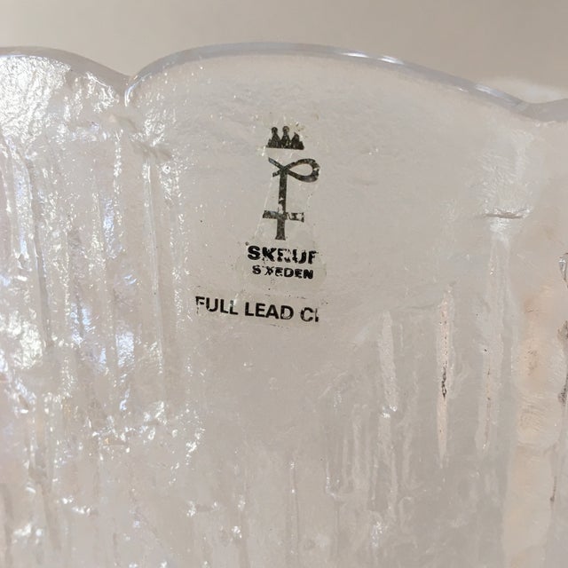 Skruf - Glass Molded and Textured Scalloped "Ice" Bowl | Chairish