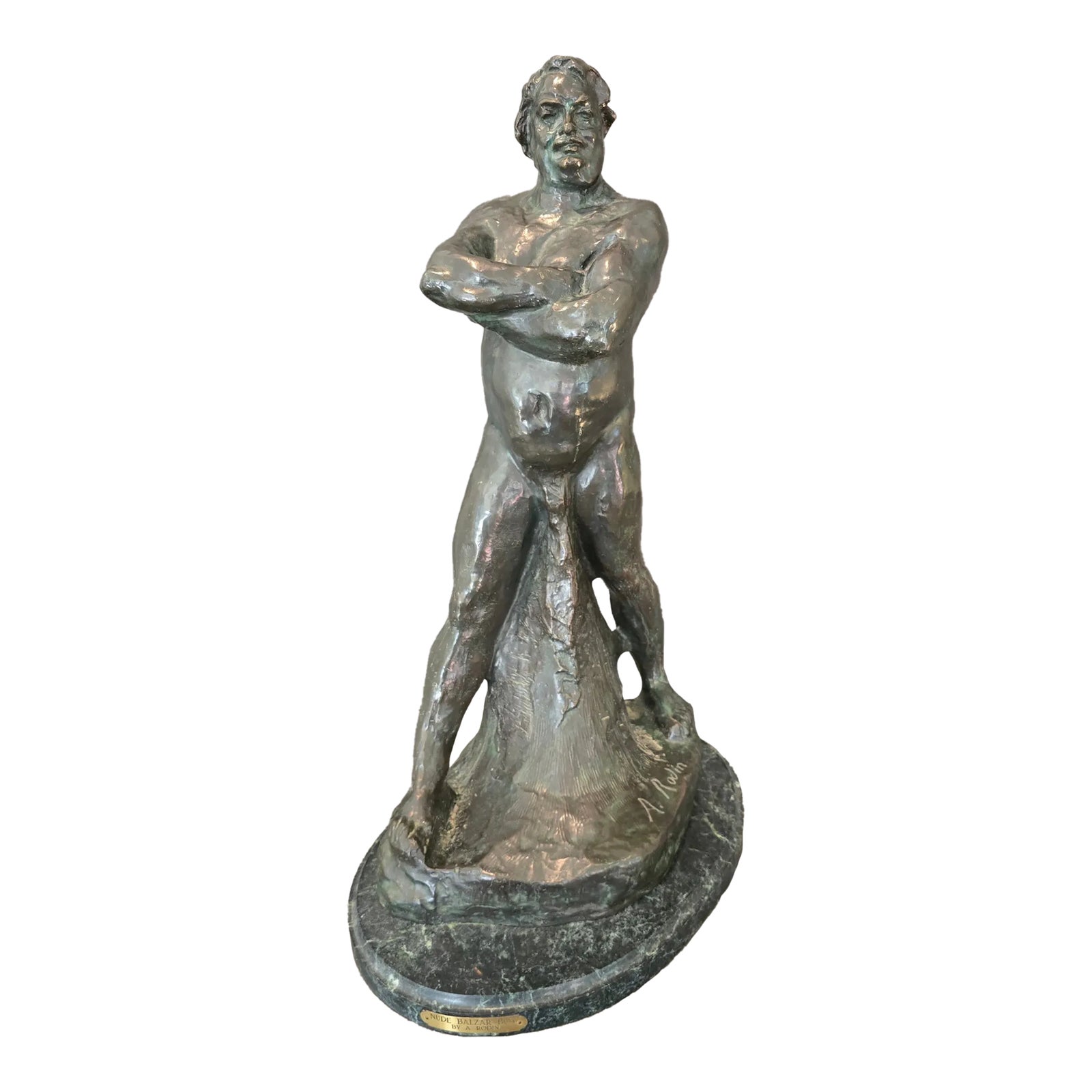 Mid 20th Century Reproduction Rodin Scuplture | Chairish