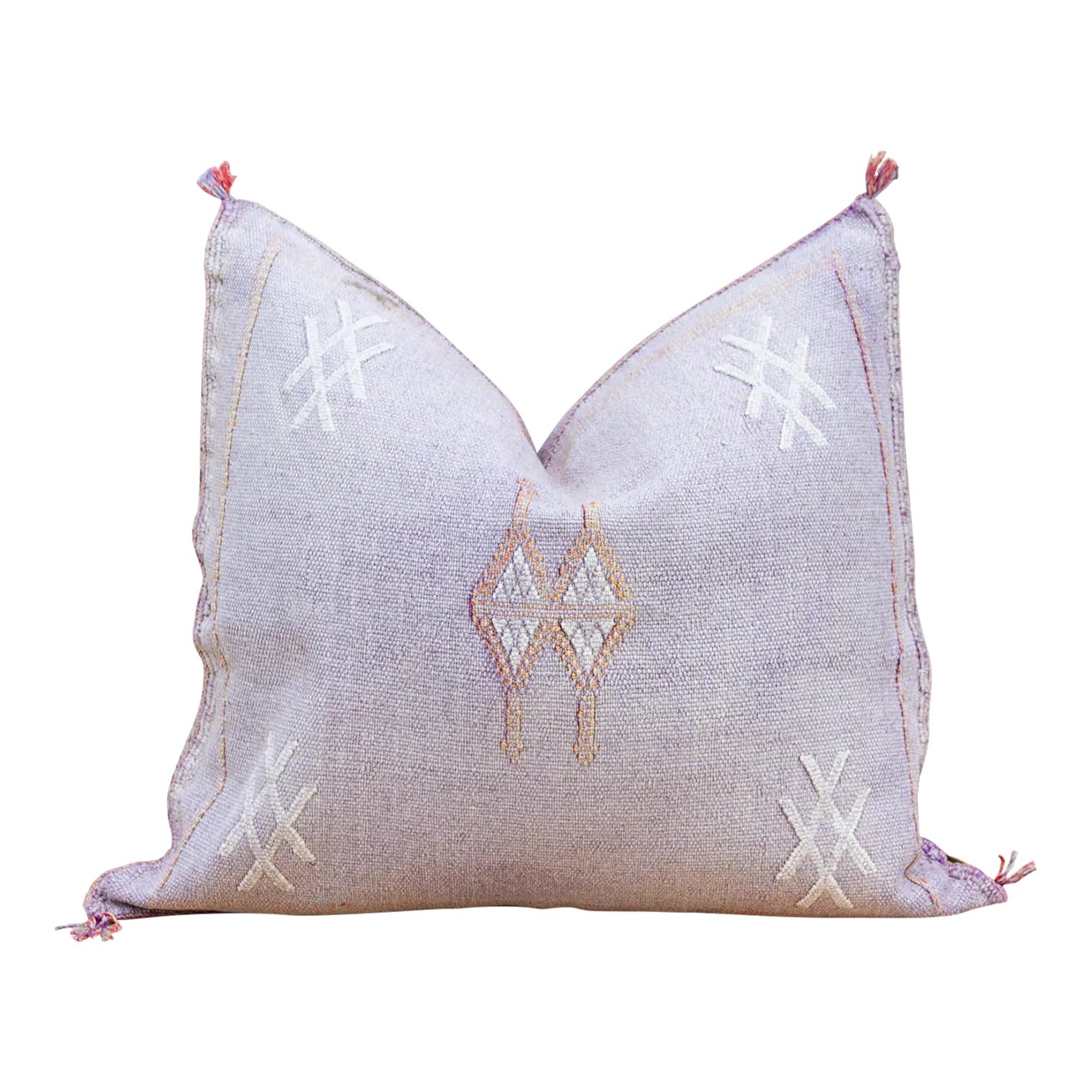 Zinu Moroccan Silk Rug Pillow | Chairish