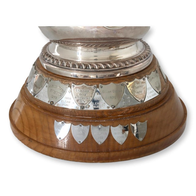 Mid 20th Century English Silver-Plate Trophy Ice Bucket on Wood Base ...