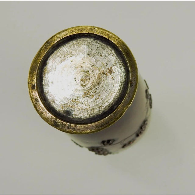 Japanese Bronxe & Copper Mixed Metal Vase | Chairish