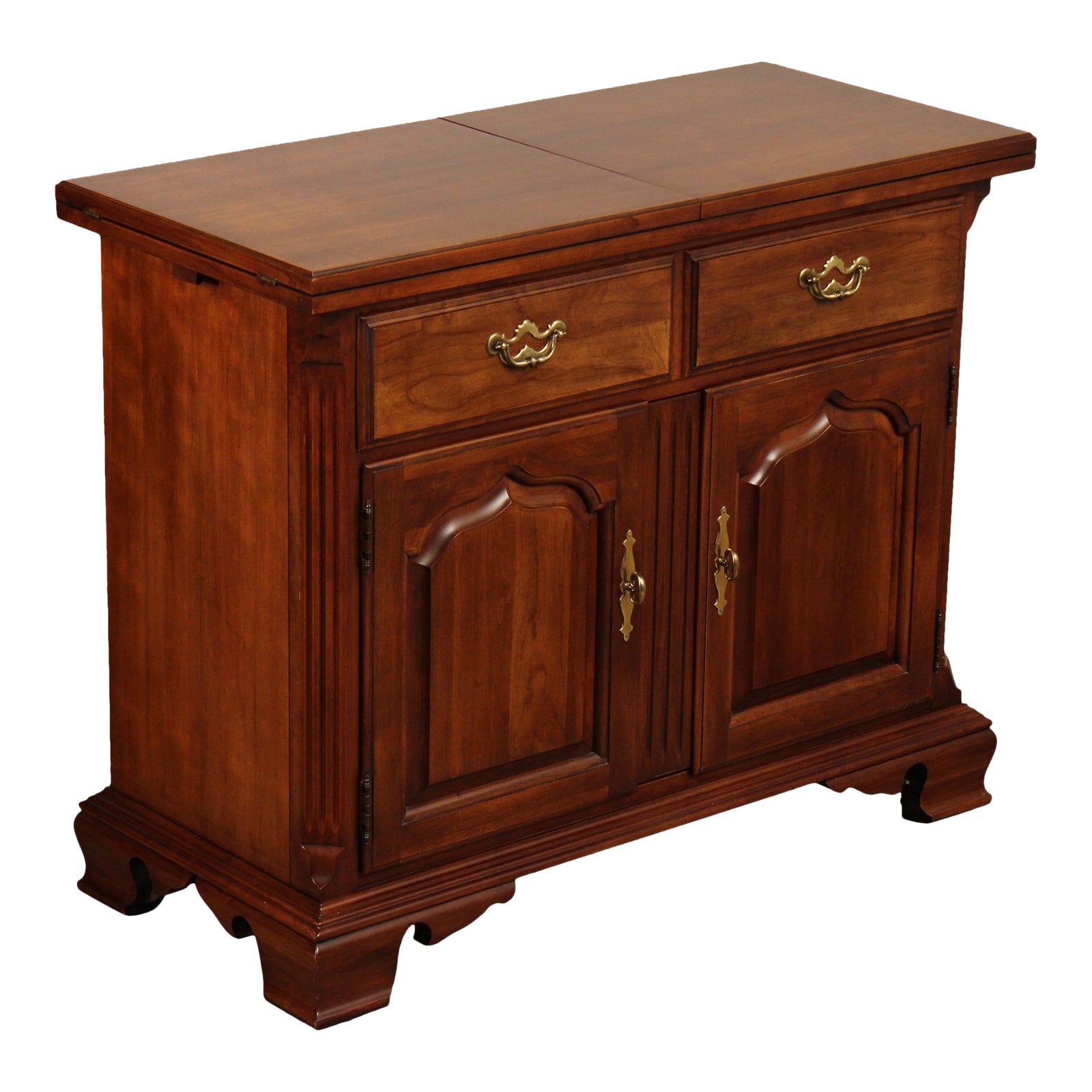 Thomasville Winston Court Chippendale Style Cherry Flip Top Server ...