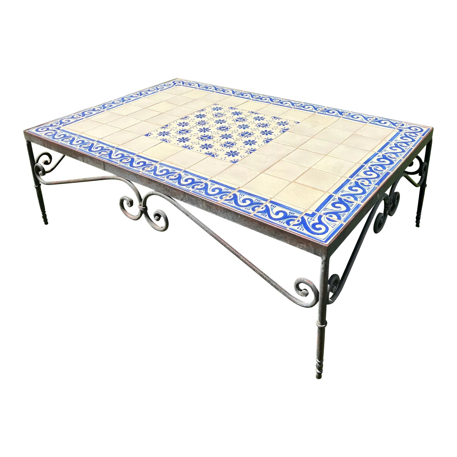 1990s Mexican Mosaic Tile Table | Chairish