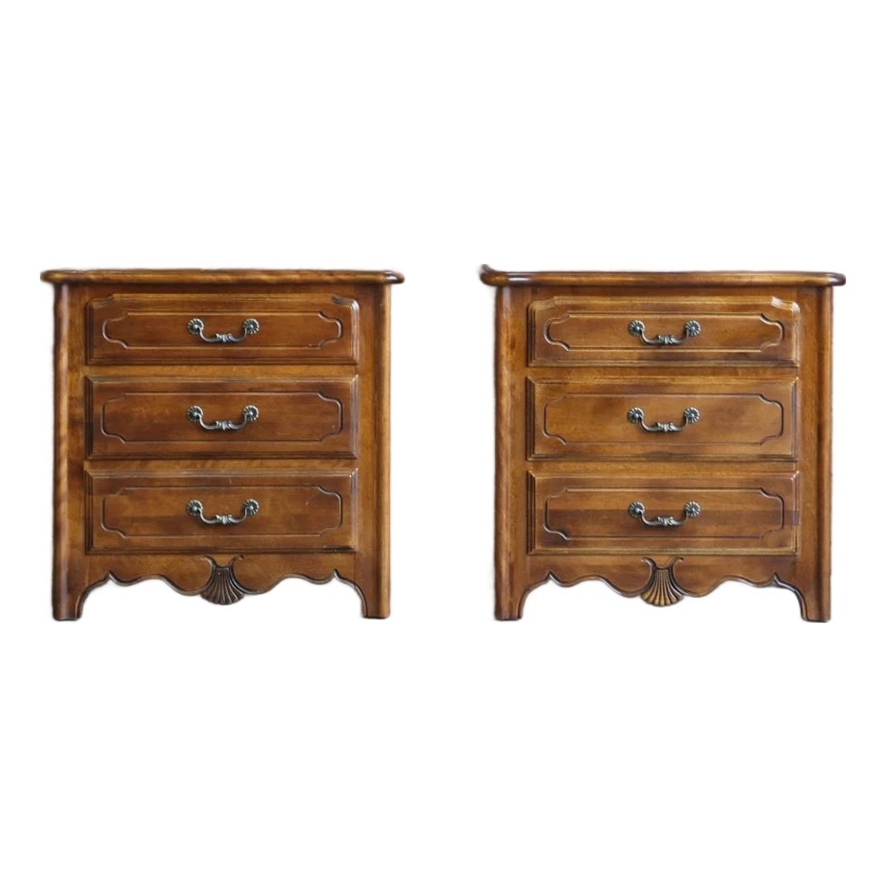 Ethan Allen Country French Nightstands | Chairish