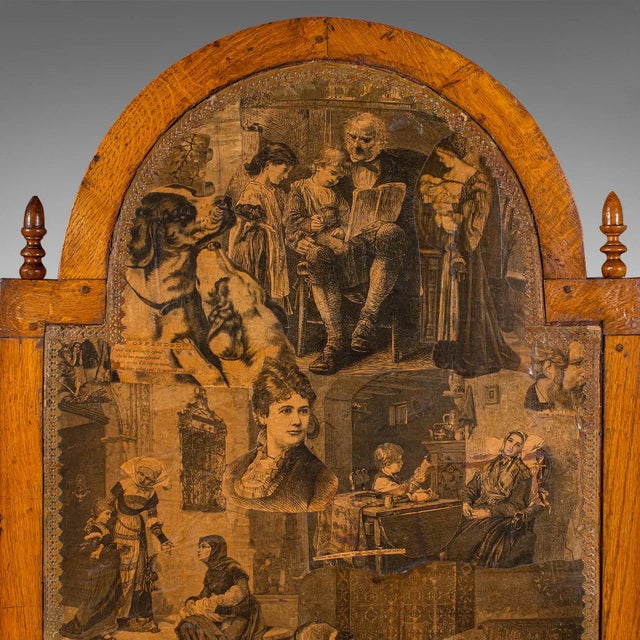 1850's Antique 3 Fold Scrap Screen | Chairish