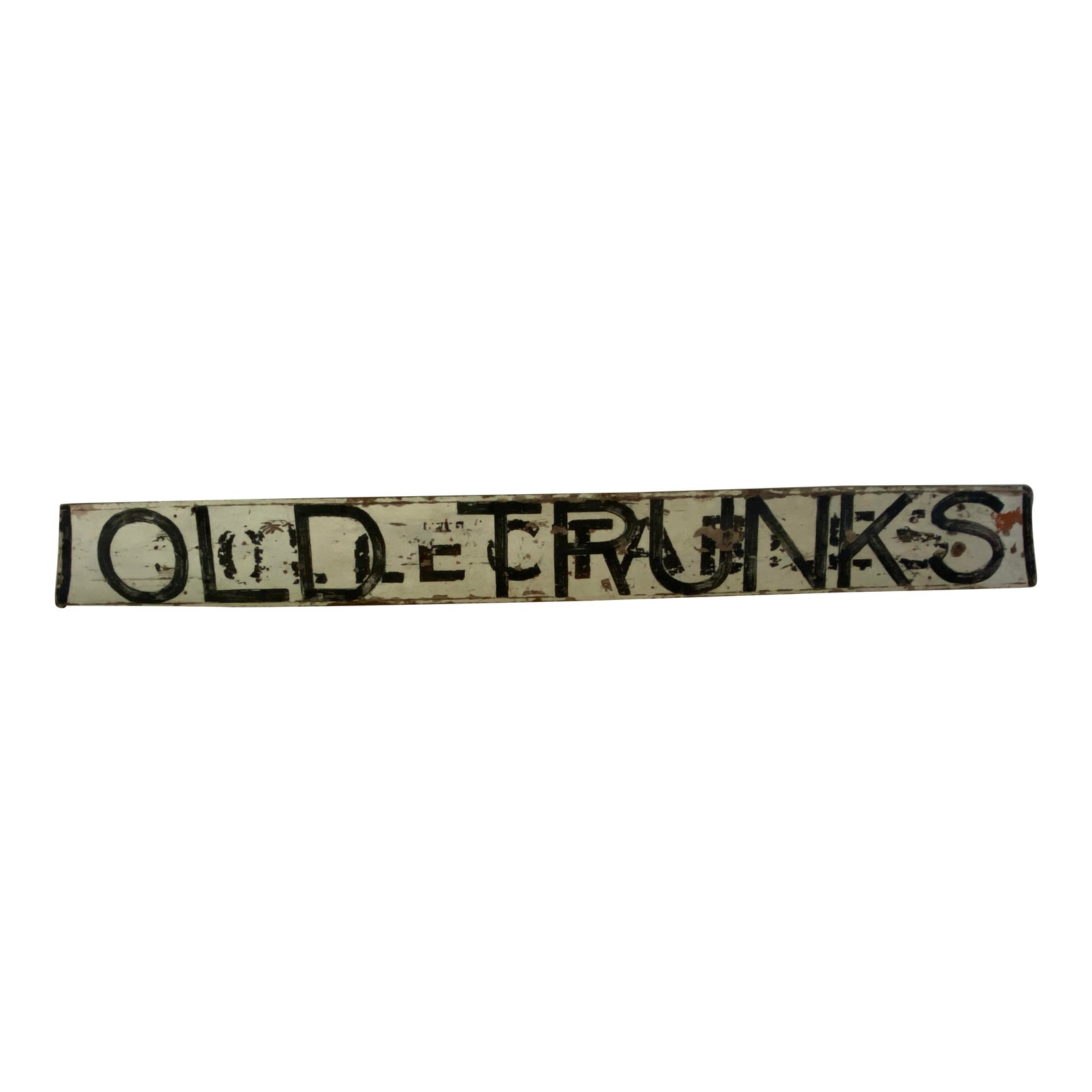Antique "Old Trunks" Hand-Painted Sign | Chairish