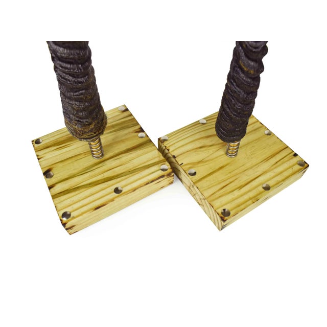 Late 20th Century Tall Pair of Gemsbok Gazella Horns on Custom Made ...