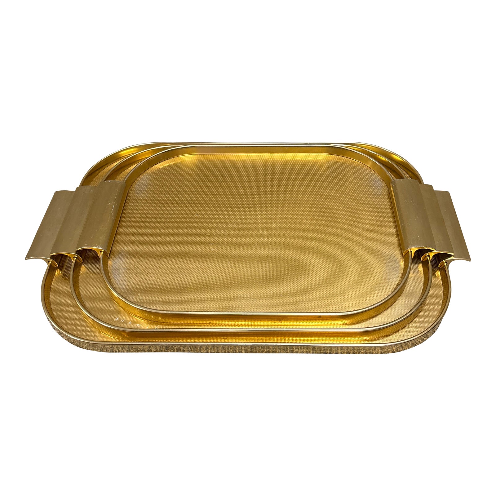 1960s Kaymet Aluminum Tray - Set of Three | Chairish