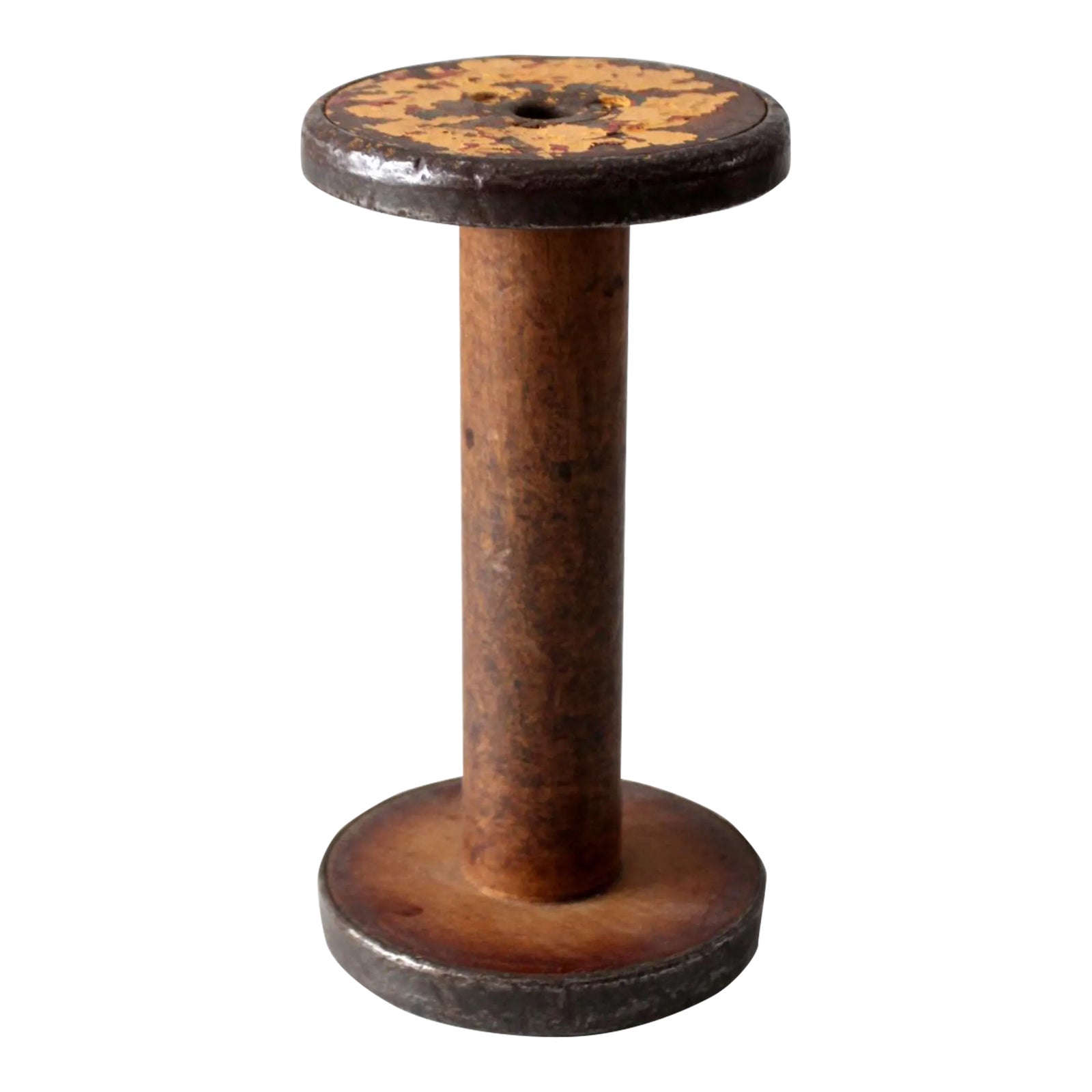 Antique Industrial Wooden Spool | Chairish