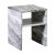 White & Grey Marble Bedside Table | Chairish