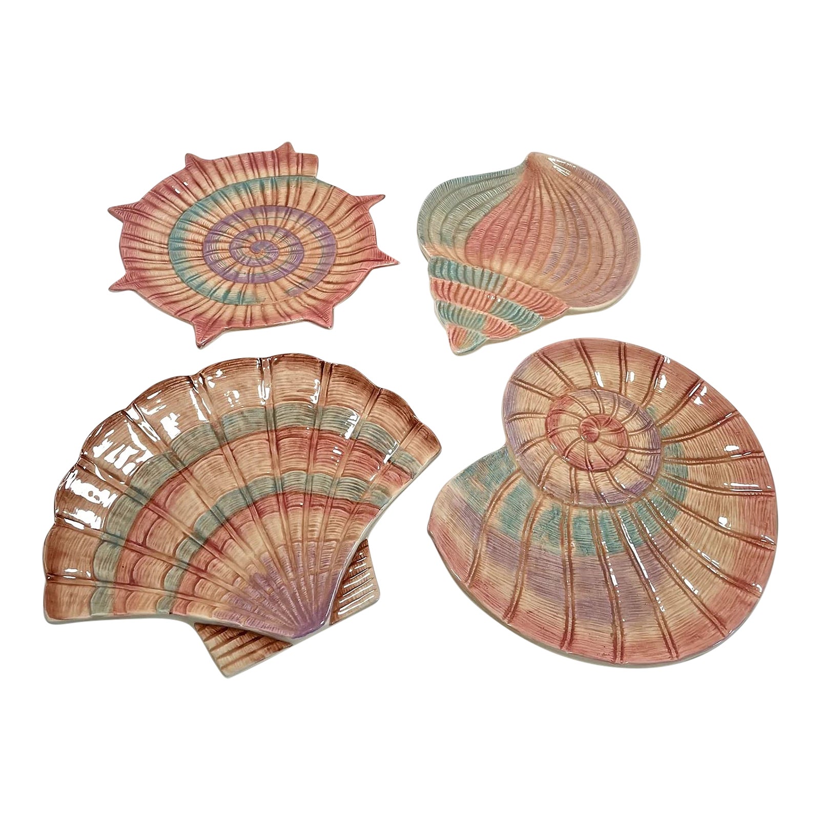 Vintage Fitz and Floyd Omnibus Sea Shells Nautical Appetizer Serving ...