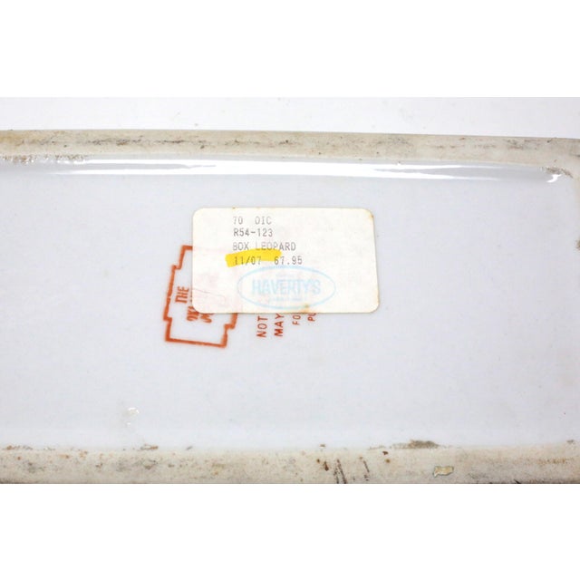 Vintage Hand-Painted Ceramic Gold Leopard Cheetah Pattern Lidded Box ...