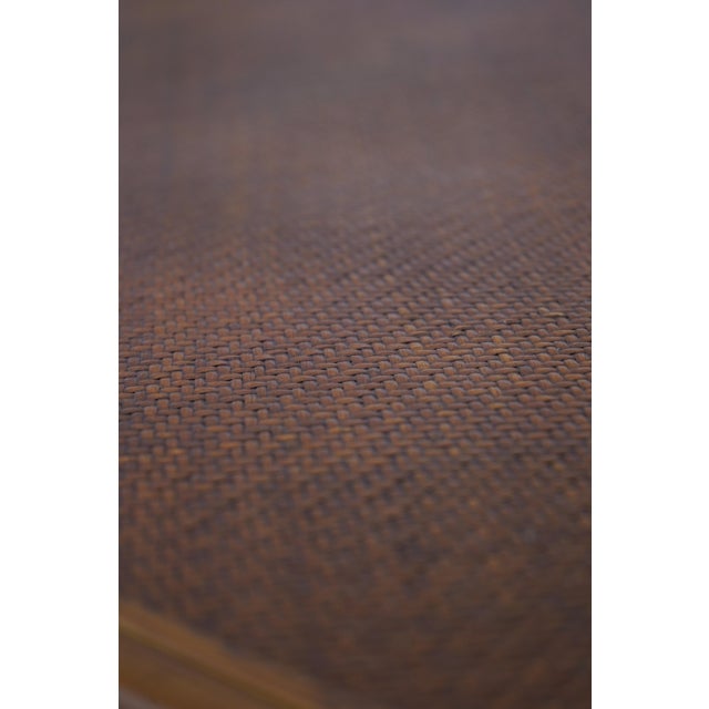 Bamboo Rectangular Glass Top Coffee Table | Chairish