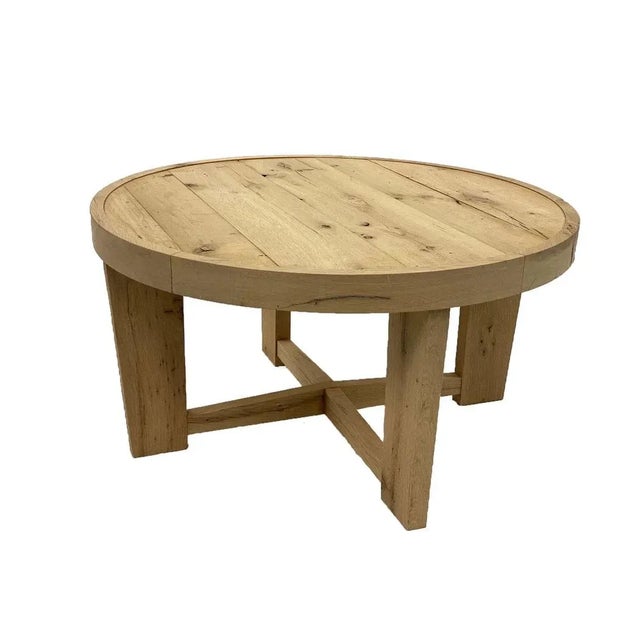 Contemporary Modern Solid Oak Table | Chairish