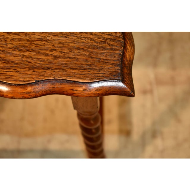 English Oak Side Table, Circa 1900 | Chairish