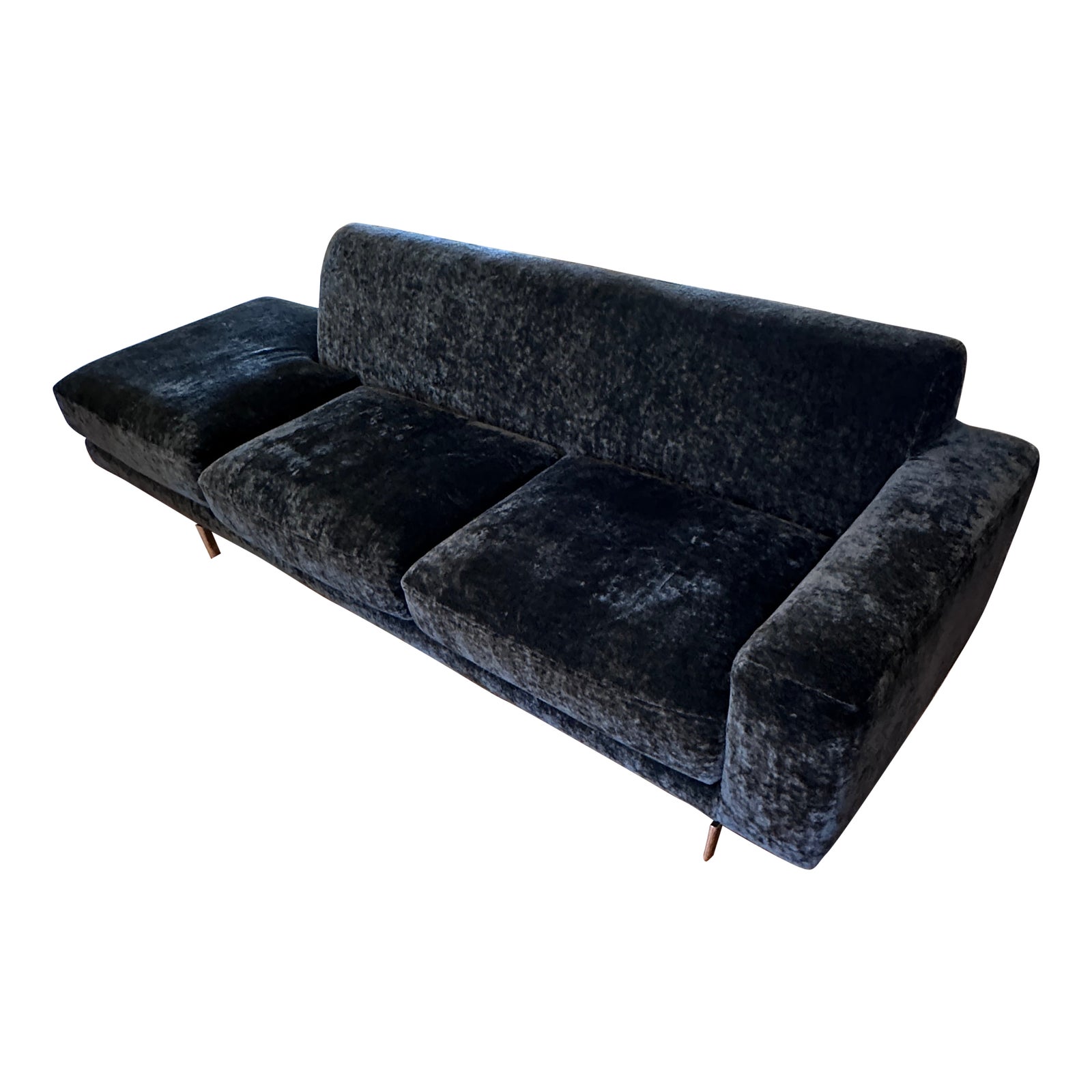 Cantoni Sofa in Holly Hunt Crushed Velvet | Chairish