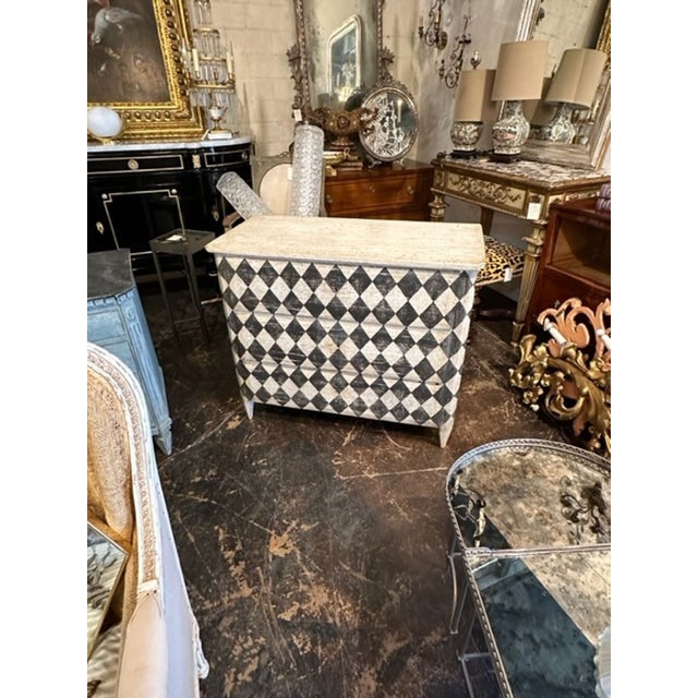 Vintage Baltic Diamond Pattern Chest | Chairish