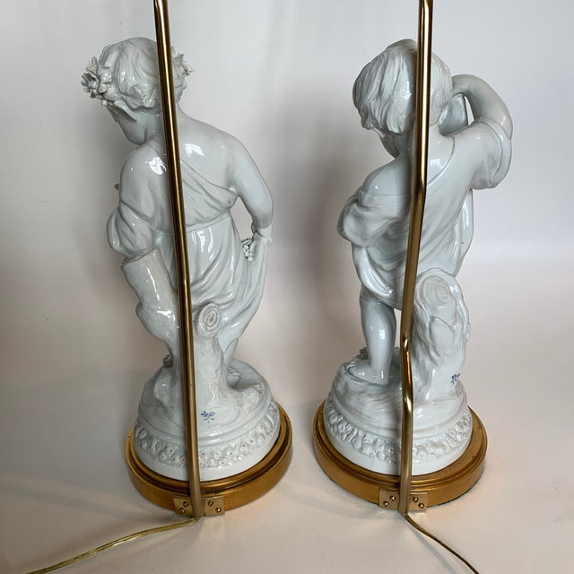 Early 19th Century J D’Aste Capodimonte Bacchus Lamps - a Pair | Chairish