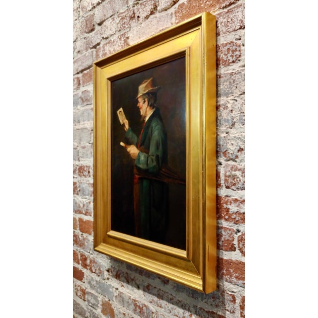 Naughty Old Man Drooling Over a Young Woman Photo-1920s Oil Painting ...