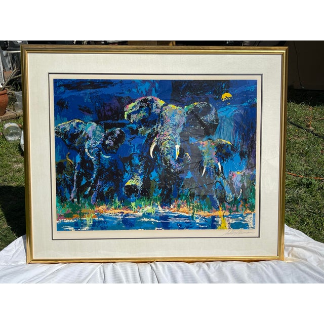 1970s Leroy Neiman Artist Proof Serigraph "Elephant Nocturne“ | Chairish