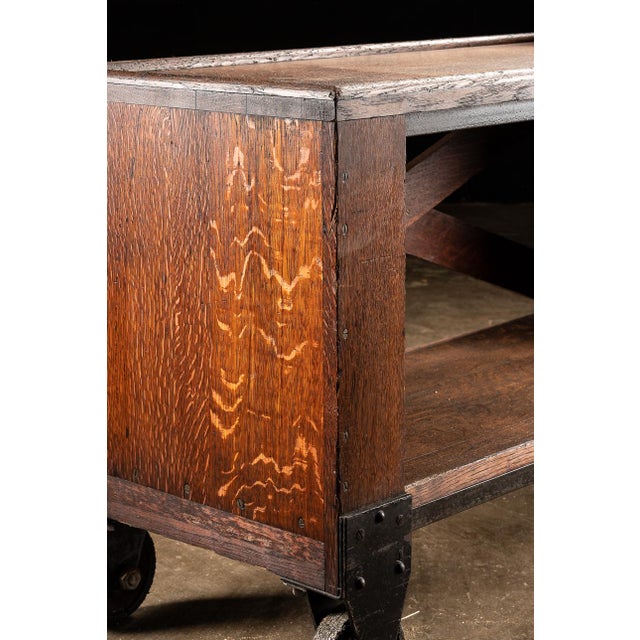 1920s Wooden Library Cart | Chairish