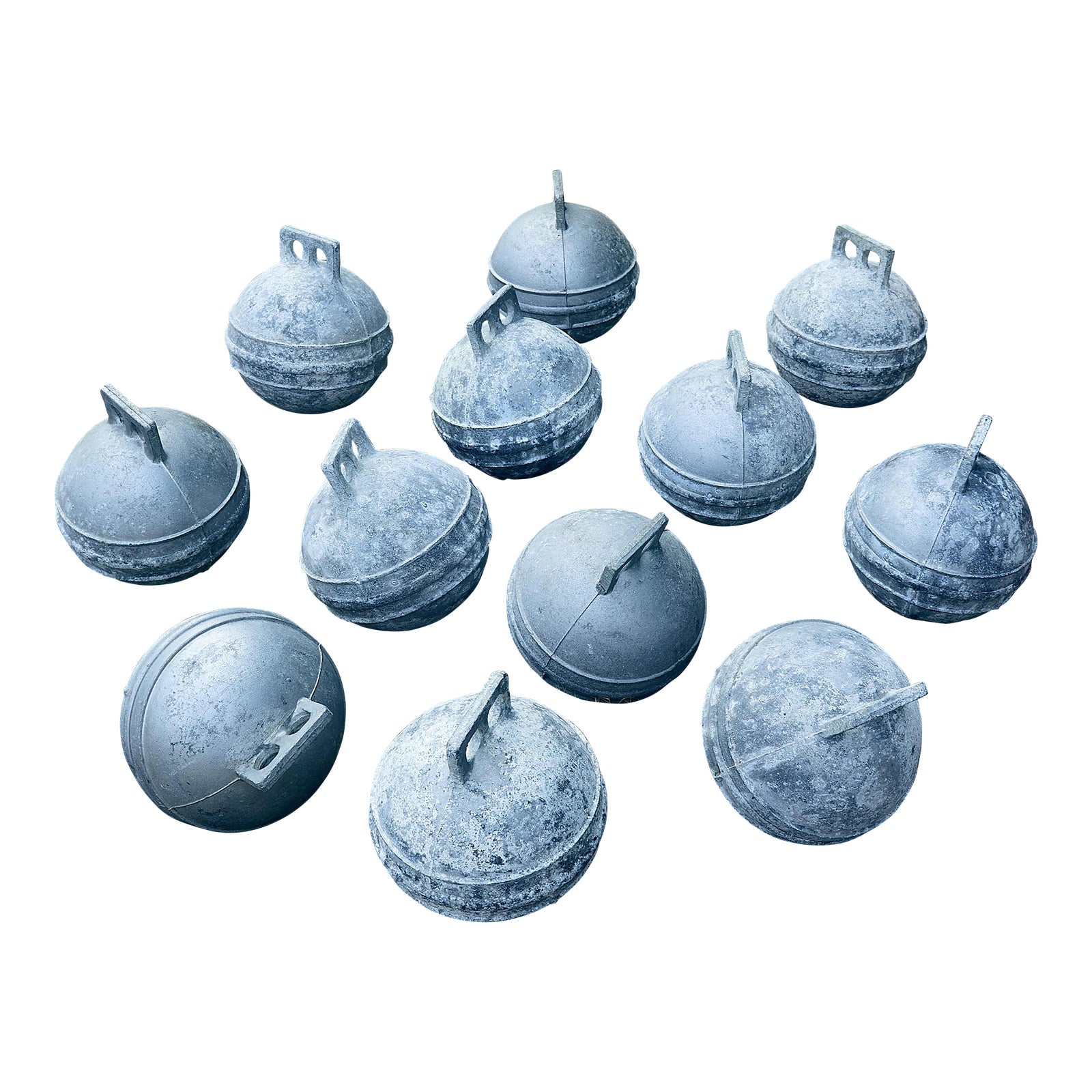 1940s Metal Fishing Buoys / Floats - Set of 12 | Chairish