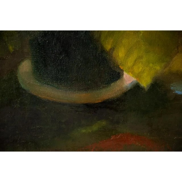 Late 20th Century Marian Ragsdale Original O/C African Violets, Framed ...