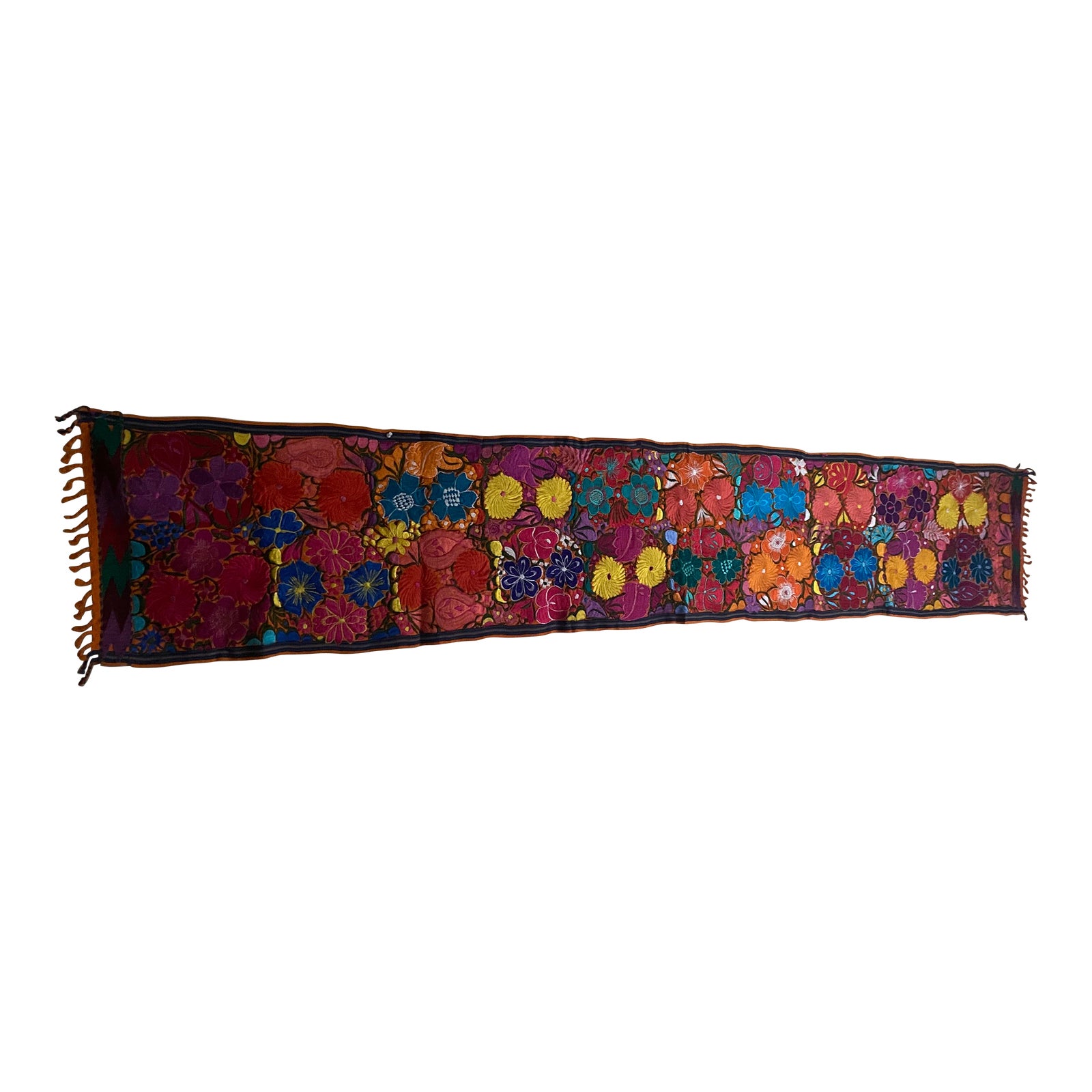 Mexican Embroidered Table Runner | Chairish