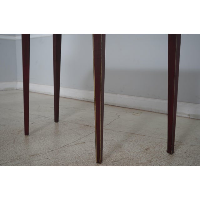 Red Chinoiserie Paint Decorated Console Hall Table | Chairish