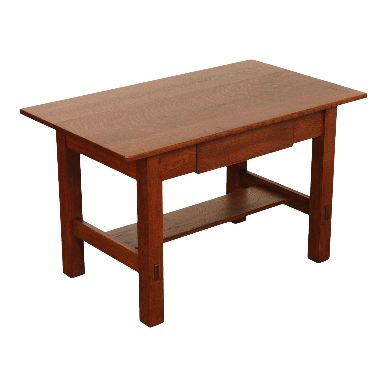 Early 20th Century Limbert Mission Oak Library Table or Writing Desk ...