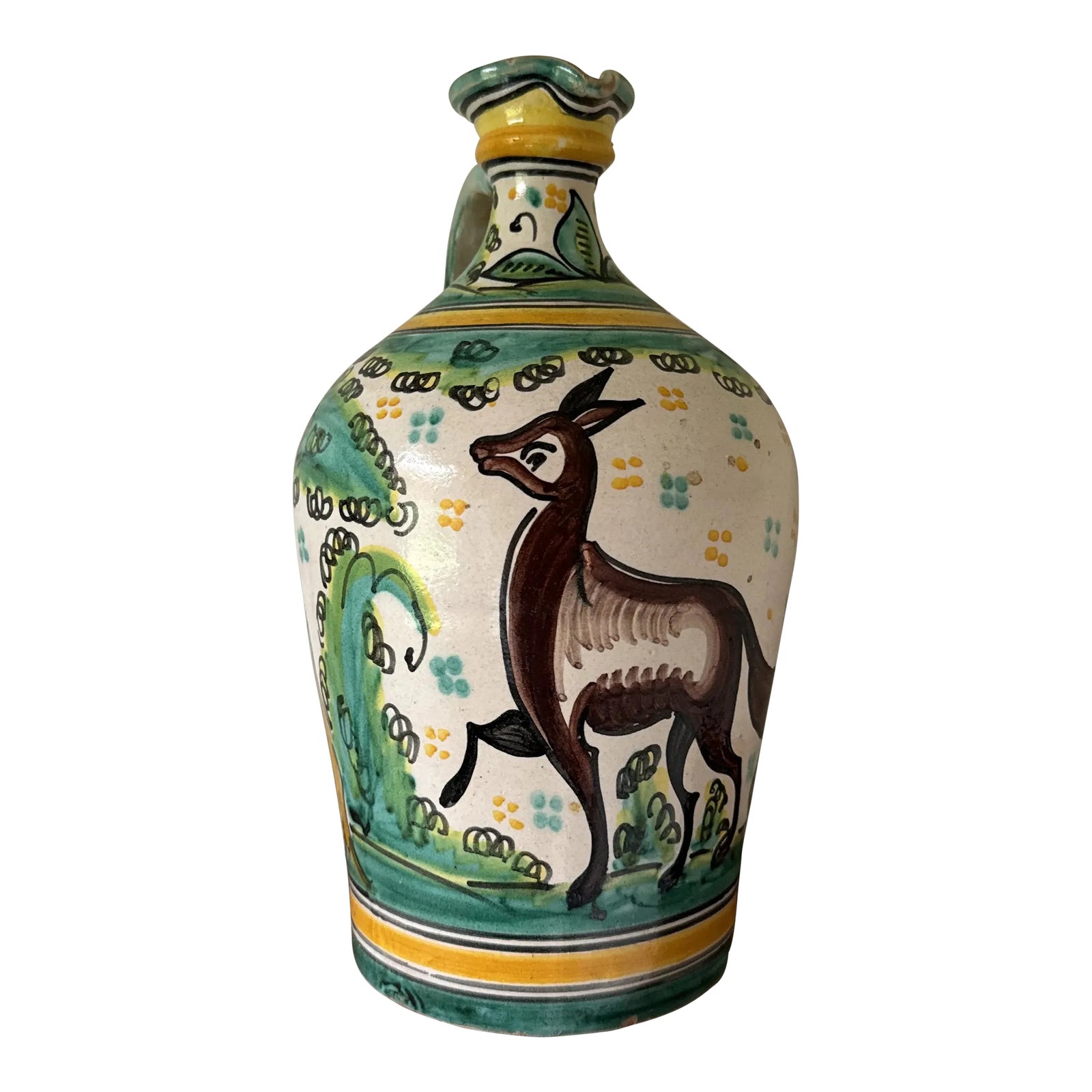Spanish Ceramic Jug From Early 20th Century | Chairish