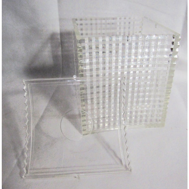 Mid Century Sally Designs Lucite Tissue Box Cover | Chairish