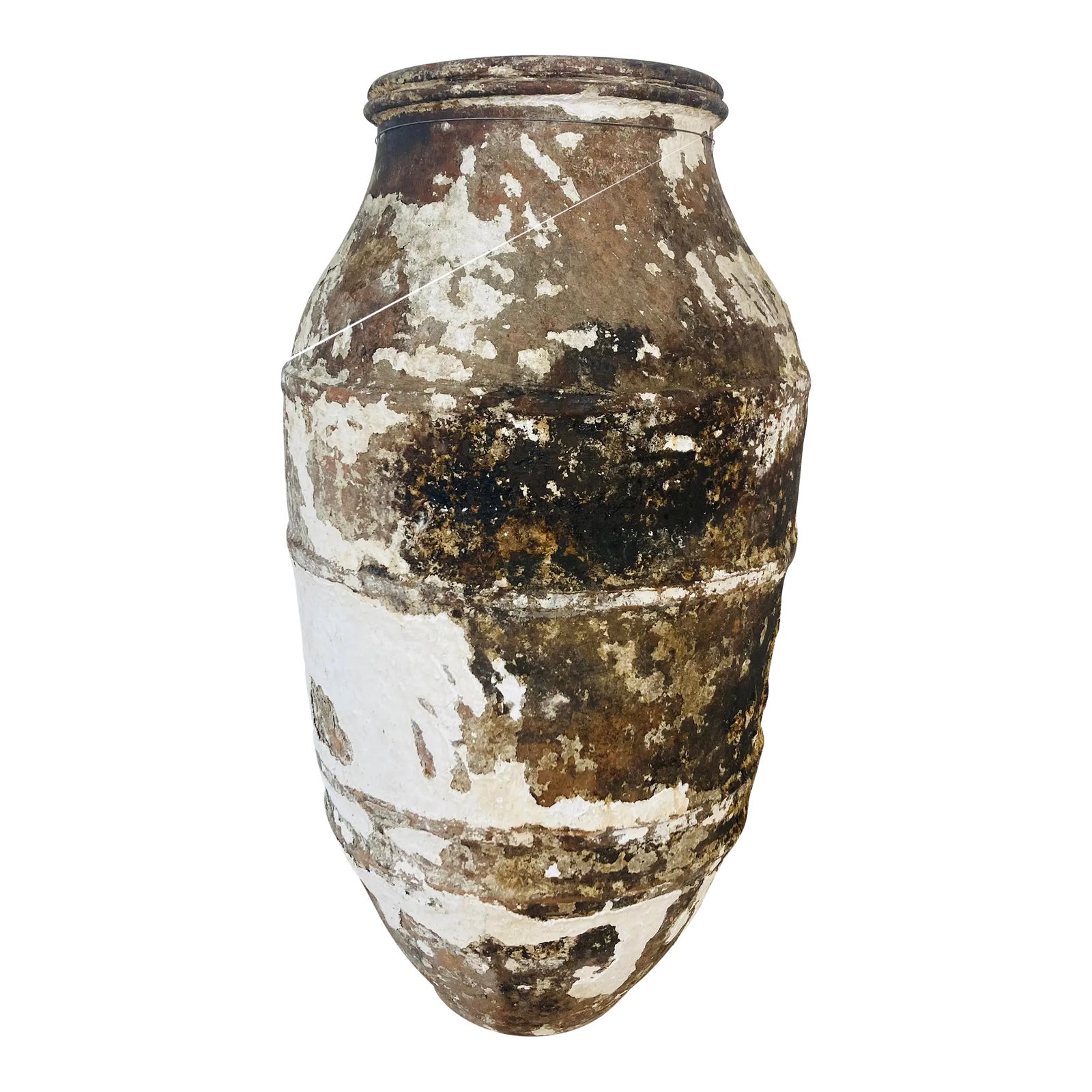 Italian Vintage Olive Pot | Chairish