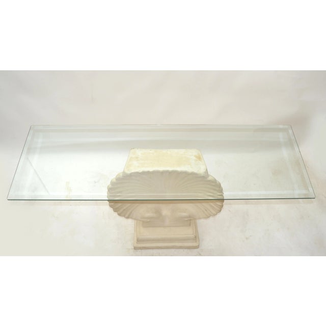 1 of 2 Mid-Century Modern Nautical Hand-Carved Concrete Sea Shell ...