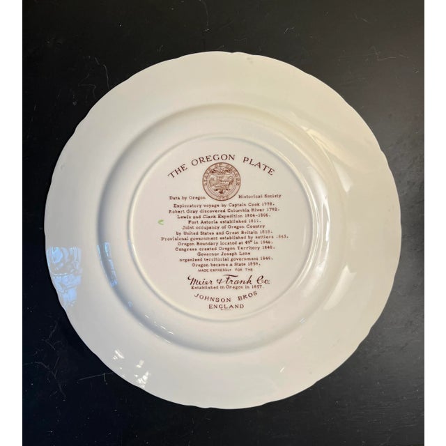 The Oregon Plate by Johnson Brothers England | Chairish