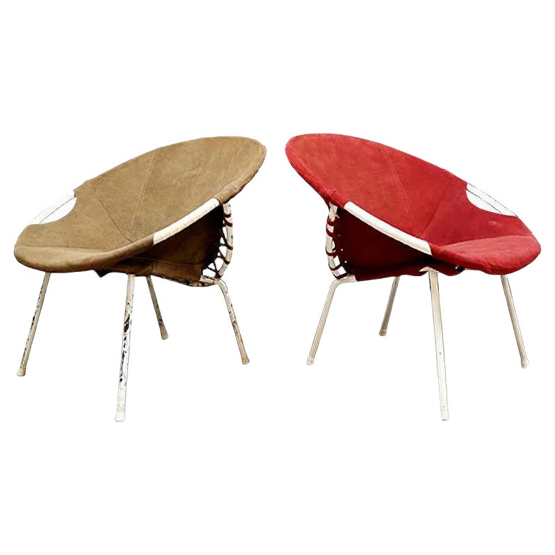 Set of Vintage Balloon Chair from Lusch & Co | Chairish