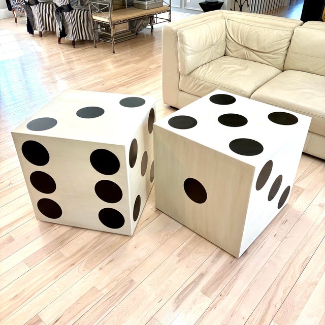 Pair of Mid Century Dice Tables | Chairish