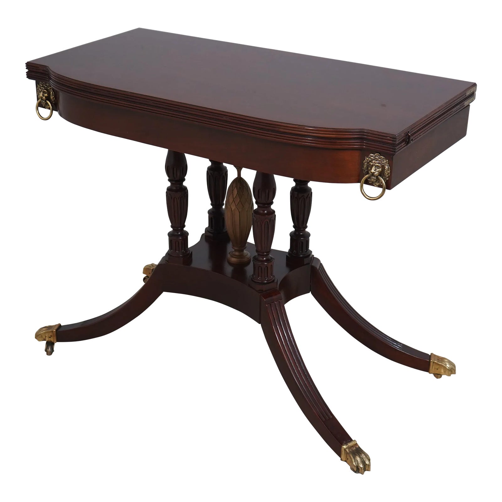 Baker Historic Charleston Regency Mahogany Games Table | Chairish