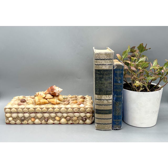 Vintage Nautical Seashell Encrusted Shell Box | Chairish