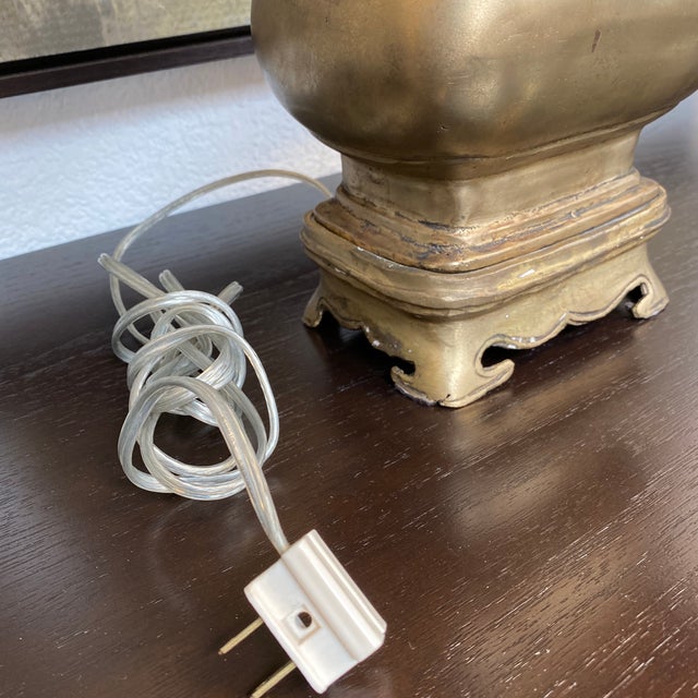 Vintage Asian Brass Table Lamp | Chairish