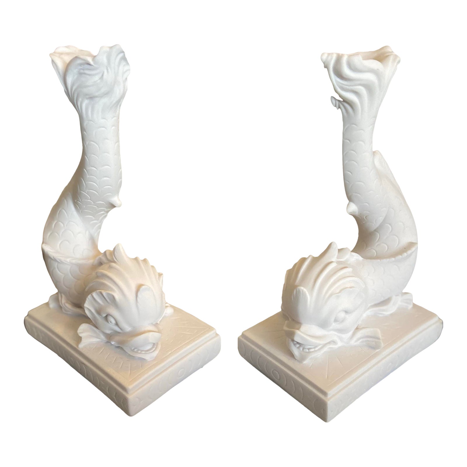 Classic Dolphin Candle Holders by the Ancient Home - Pair | Chairish