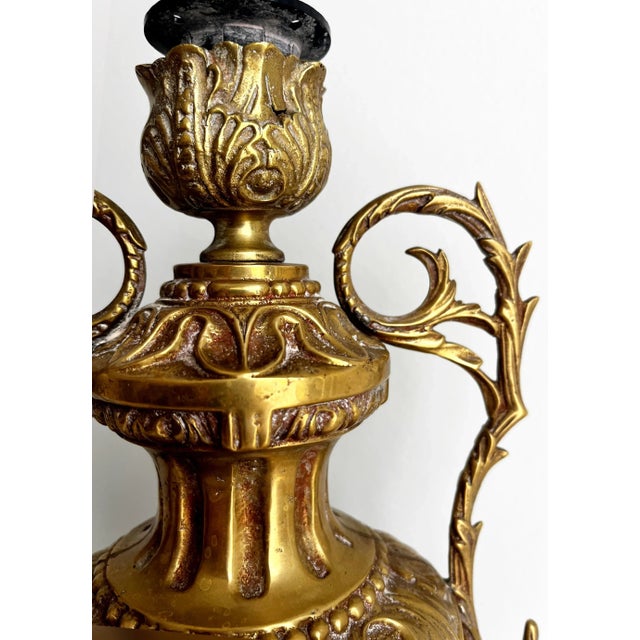 1960s Renaissance Style Lamp in Antique Bronze | Chairish