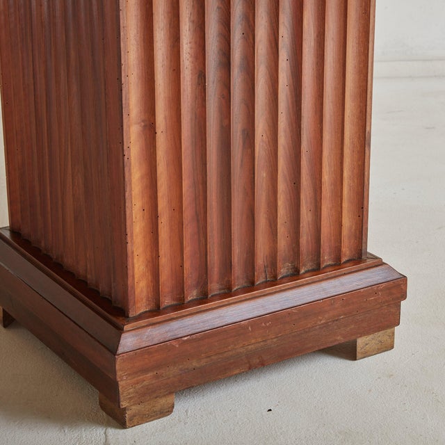 Antique French Entryway Table with Inlaid Marble Top | Chairish