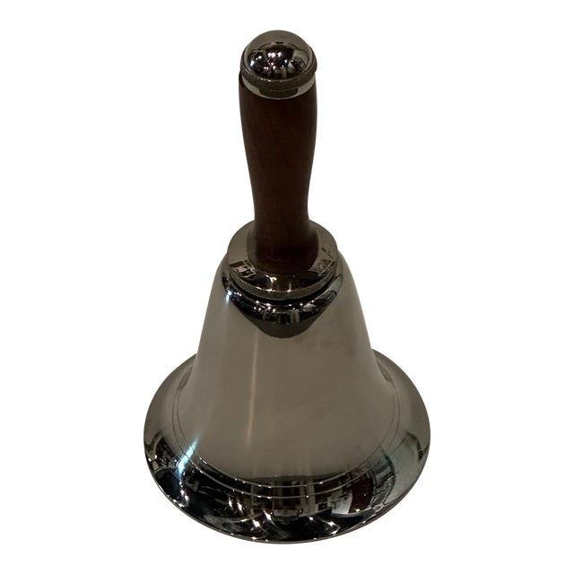 Bell Shaped Art Deco Chrome & Wood Cocktail Shaker | Chairish