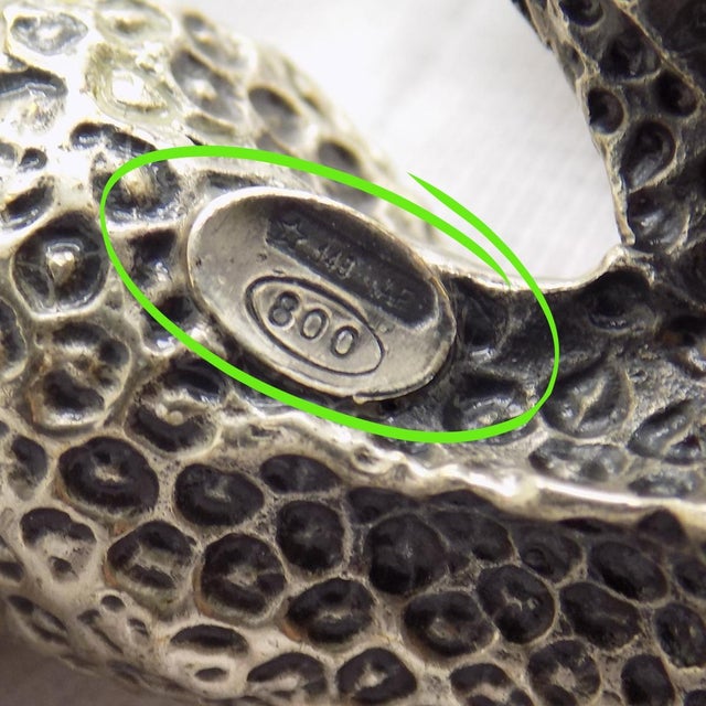 Vintage Italian Handmade Genuine Silver Jaguar / Leopard Large ...