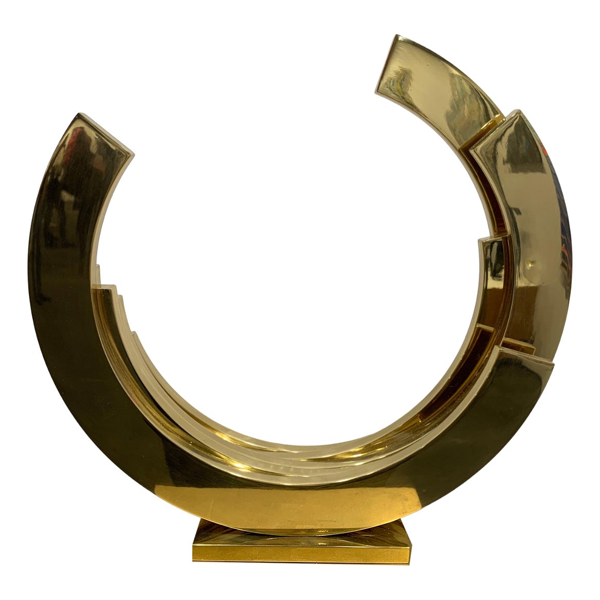 Golden Orbit Sculpture by Kuno Vollet | Chairish