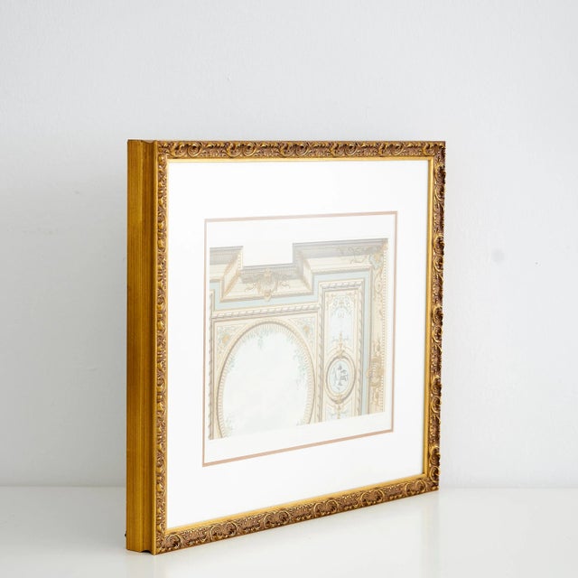 Antique French Rendering of Rococo Painted Boudoir Ceiling, Paris ...